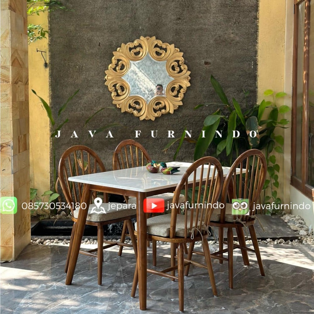 Maya • Dining Set Jati - Java Furnindo