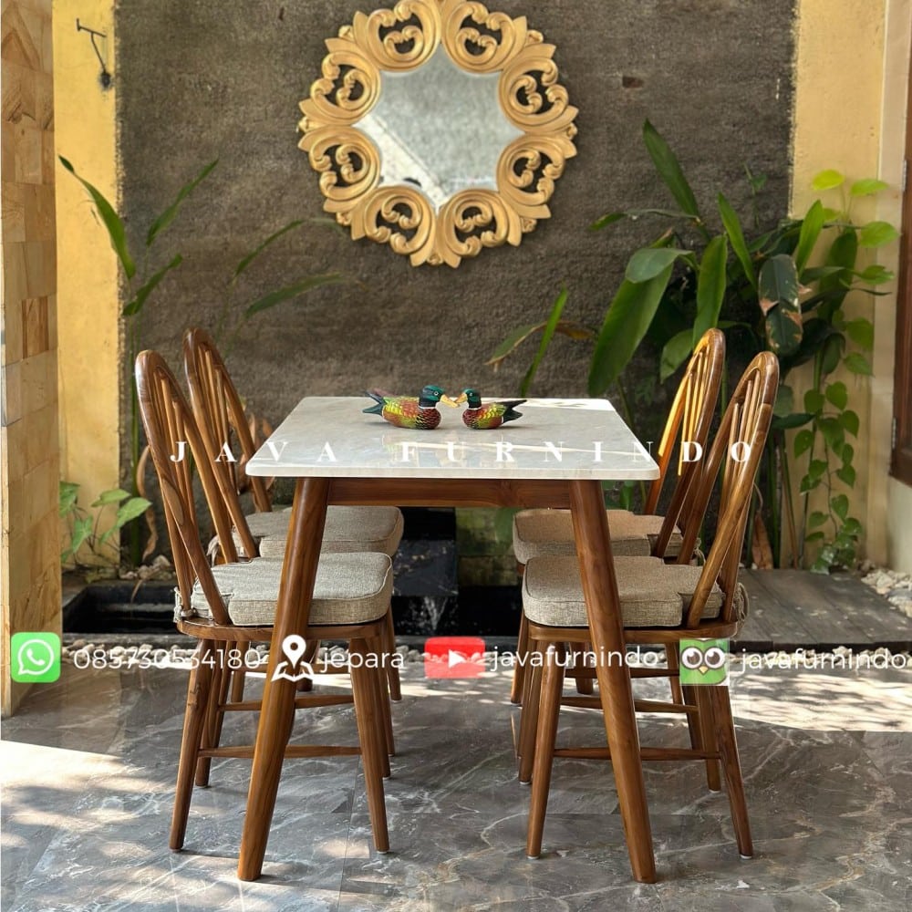 Maya • Dining Set Jati - Java Furnindo