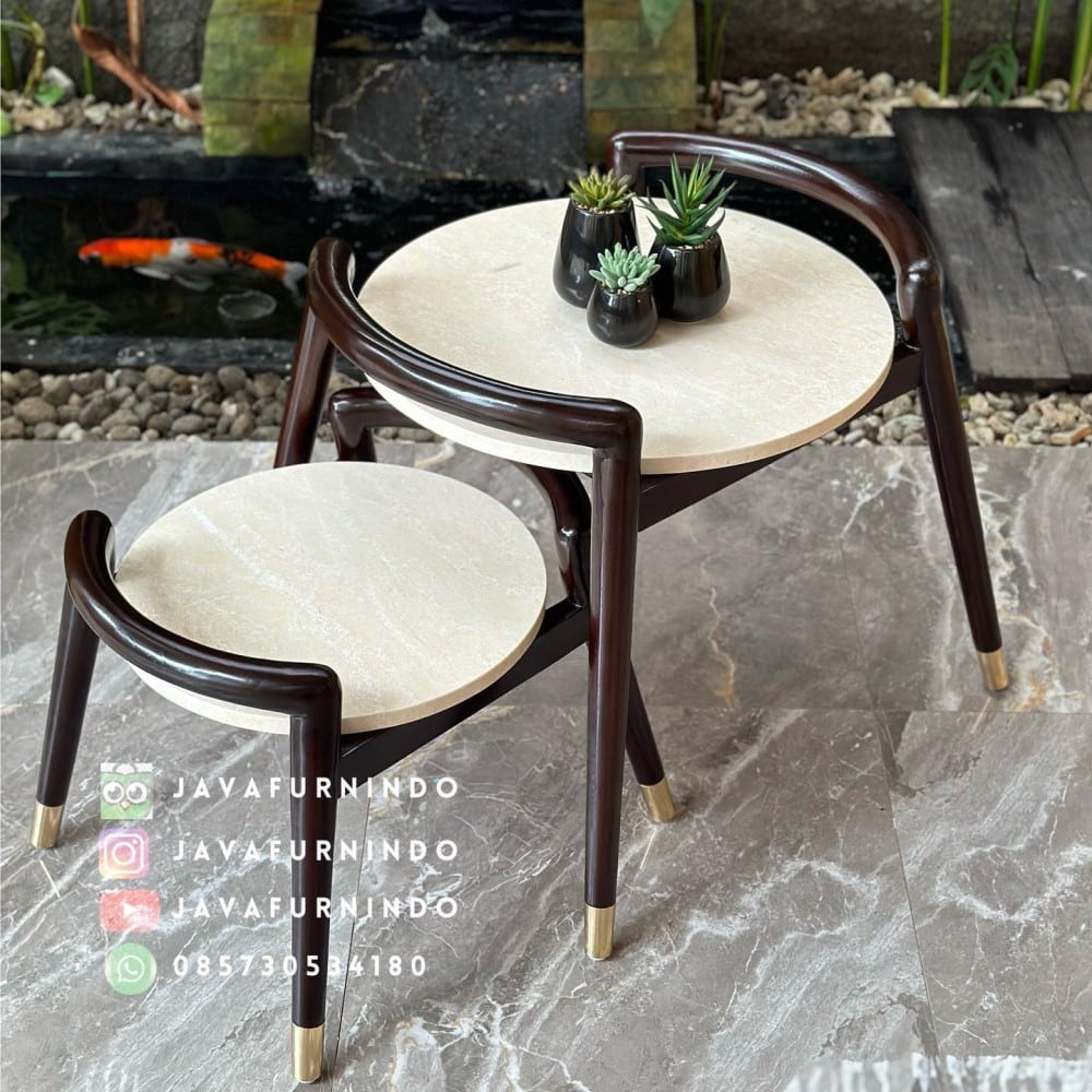 Oya • Nesting Table Jati - Java Furnindo